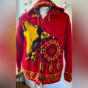 Jackets & Coats | Vintage Genesis Wolf Cardigan Jacket Large | Poshmark